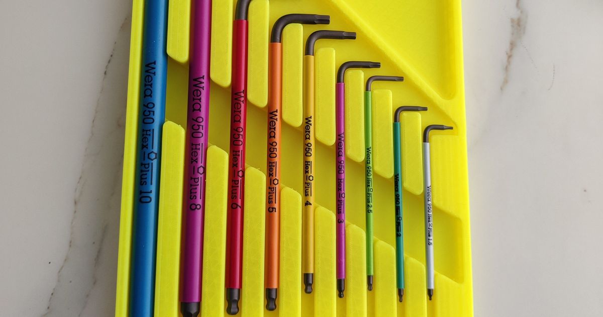 Wera hex keys holder by Cmarlow | Download free STL model | Printables.com