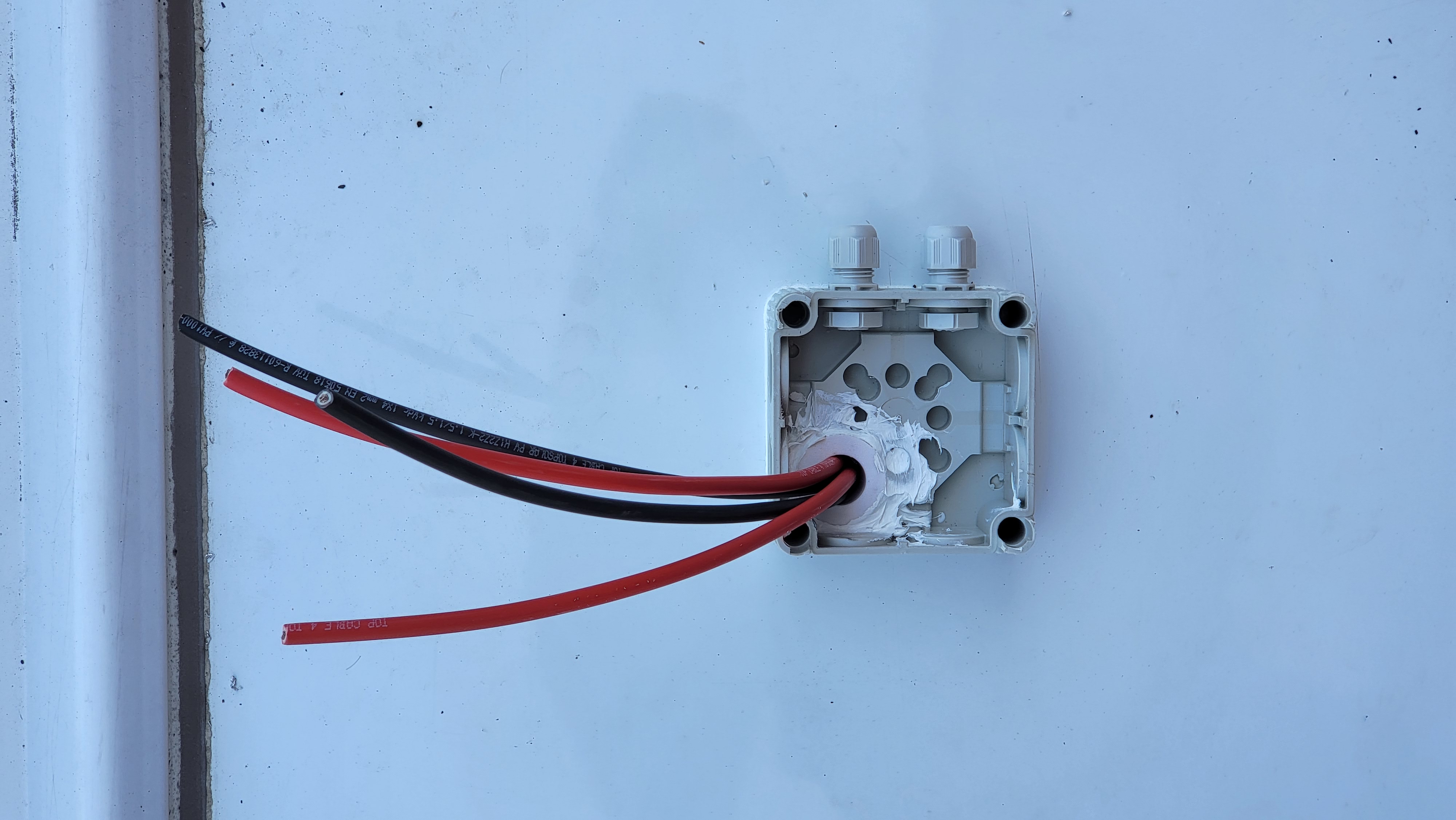 Cable pass-through liner tube for RV roof solar installation by ...