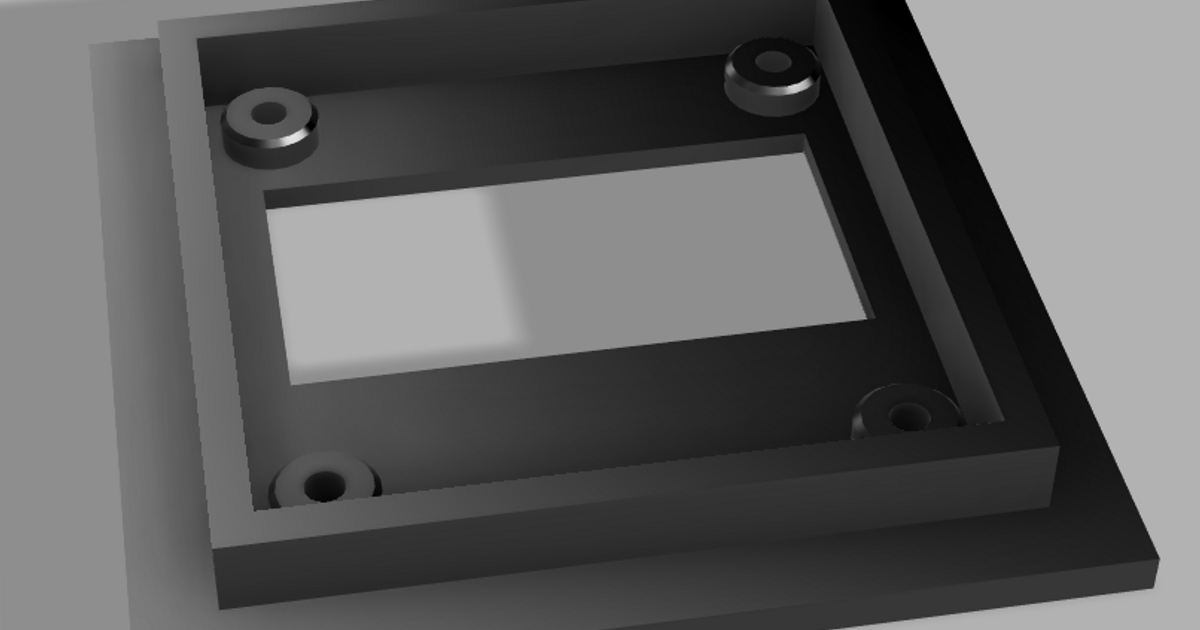 OLED I2C 128x64 Mounting Plate by PlowmanPlow | Download free STL model ...