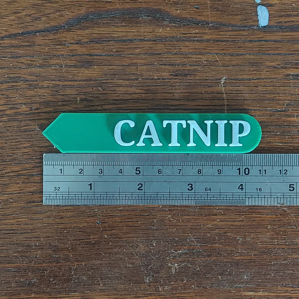 Simple Catnip Plant Label by Purrcreate | Download free STL model ...