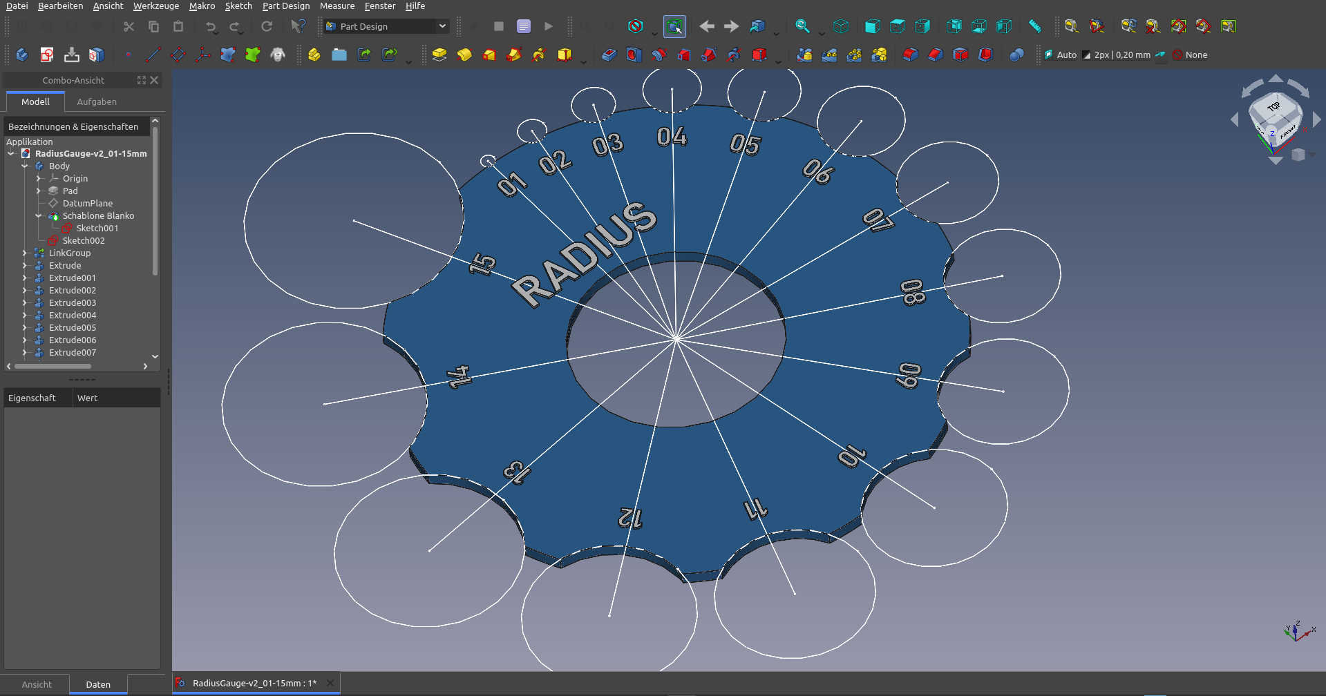 RadiusGauge v2 01-15mm by metalsepp | Download free STL model ...