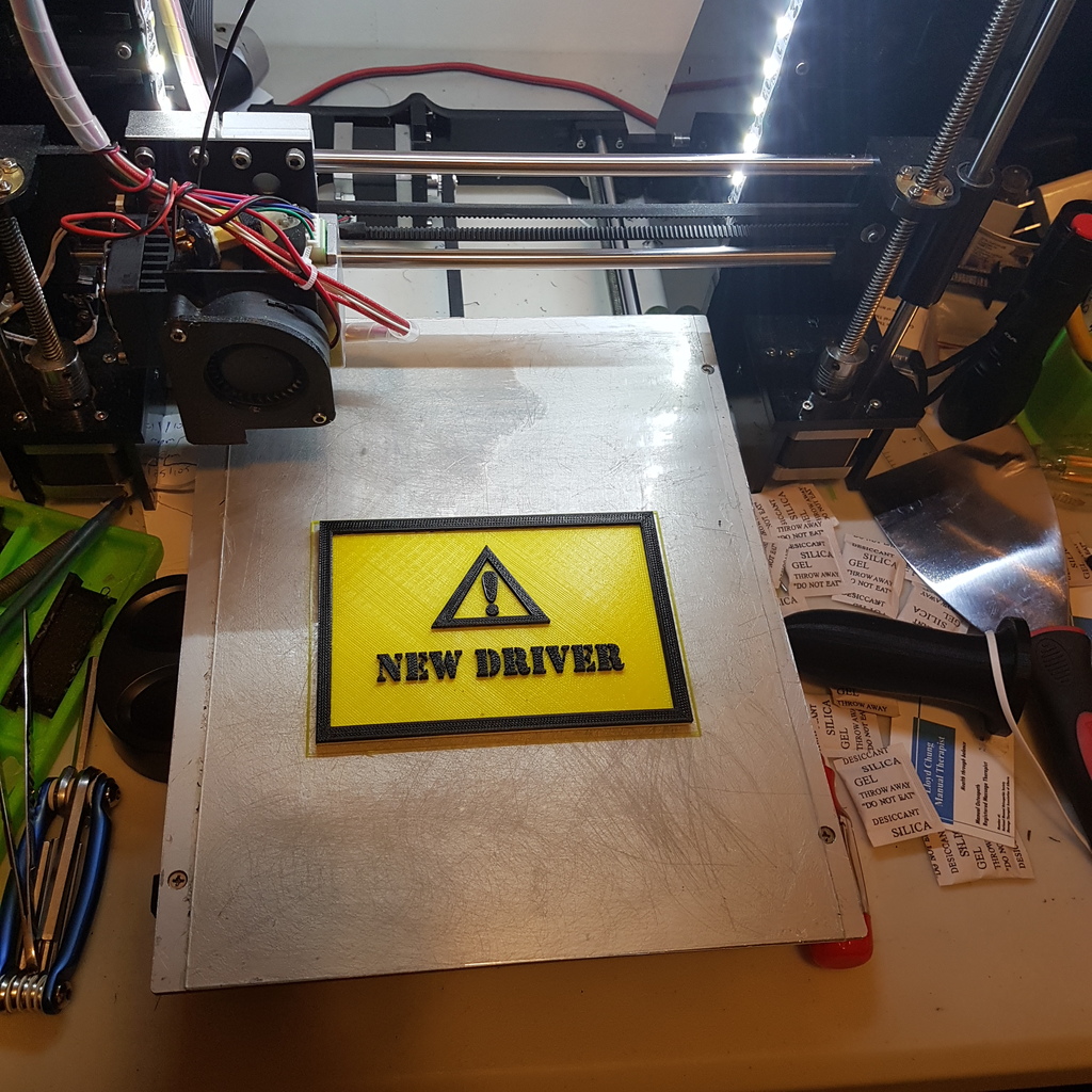 Magnetic New Driver Sign by lllloydo | Download free STL model ...