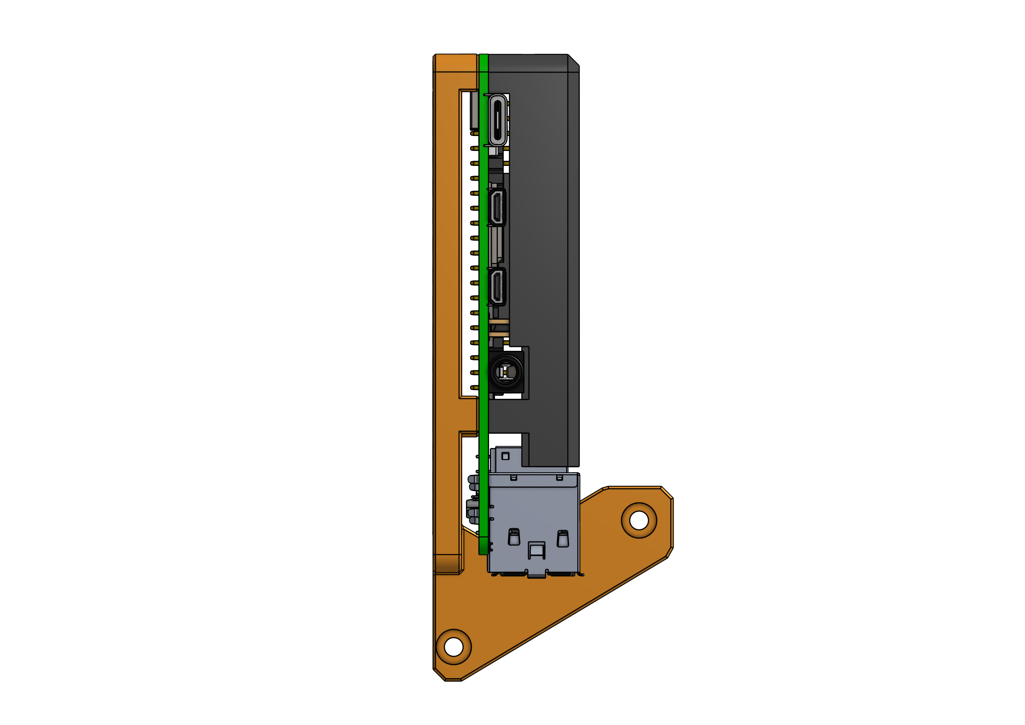 Armor Case Raspberry Pi Mount for Original Prusa MK3S+ Frame by 6d6178 ...