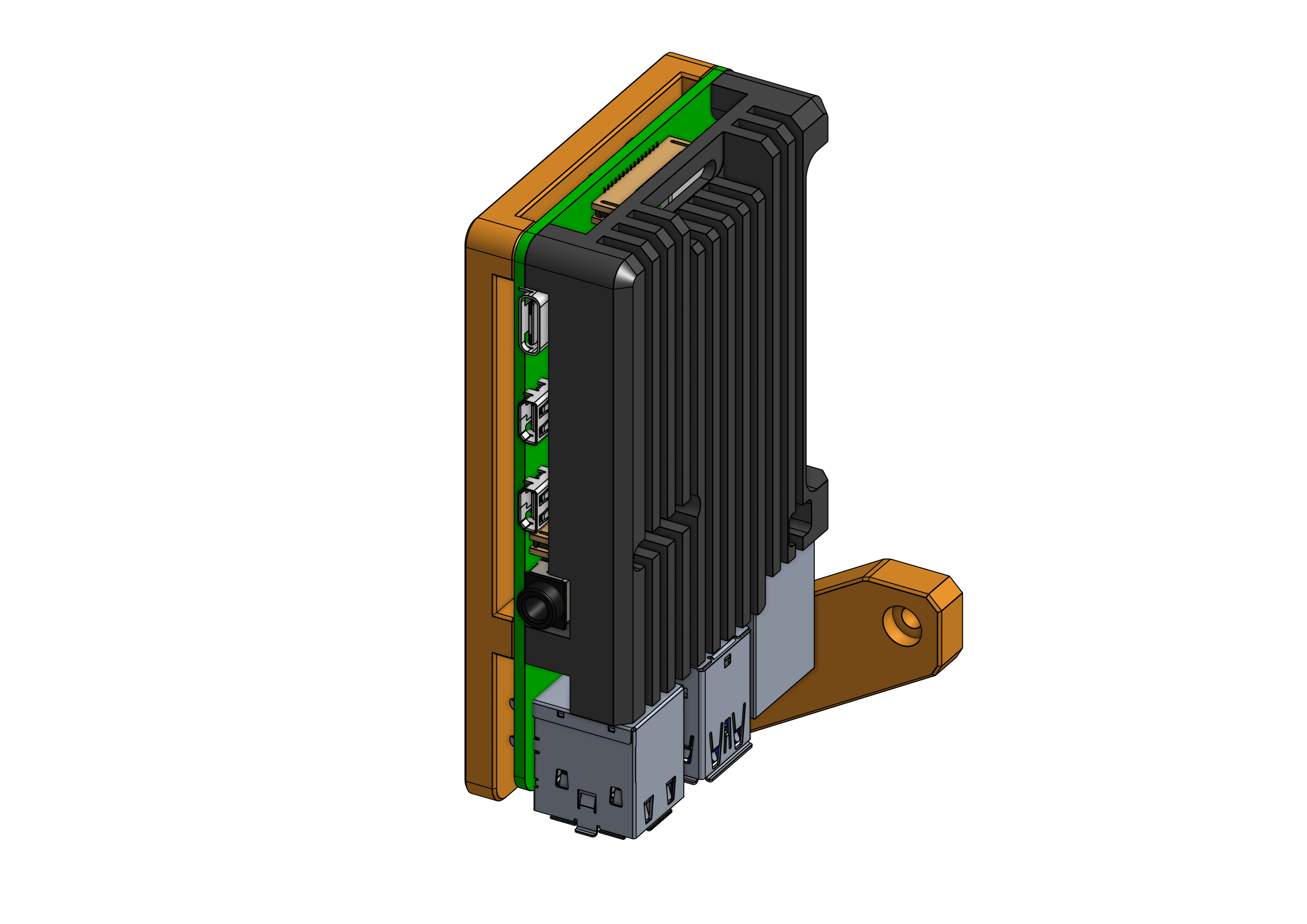 Armor Case Raspberry Pi Mount for Original Prusa MK3S+ Frame by 6d6178 ...