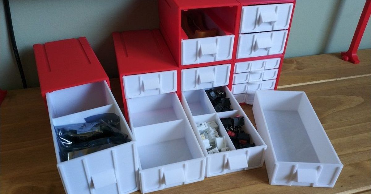 Modular Storage Box - Additional Drawer and Box Configurations by ...