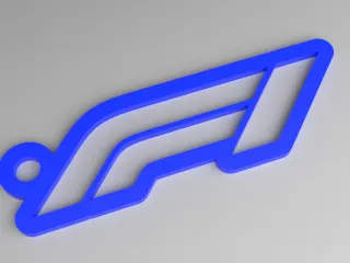 F1 Keyring - Formula 1 Logo Contoured (Punched) by Vector3dArt ...