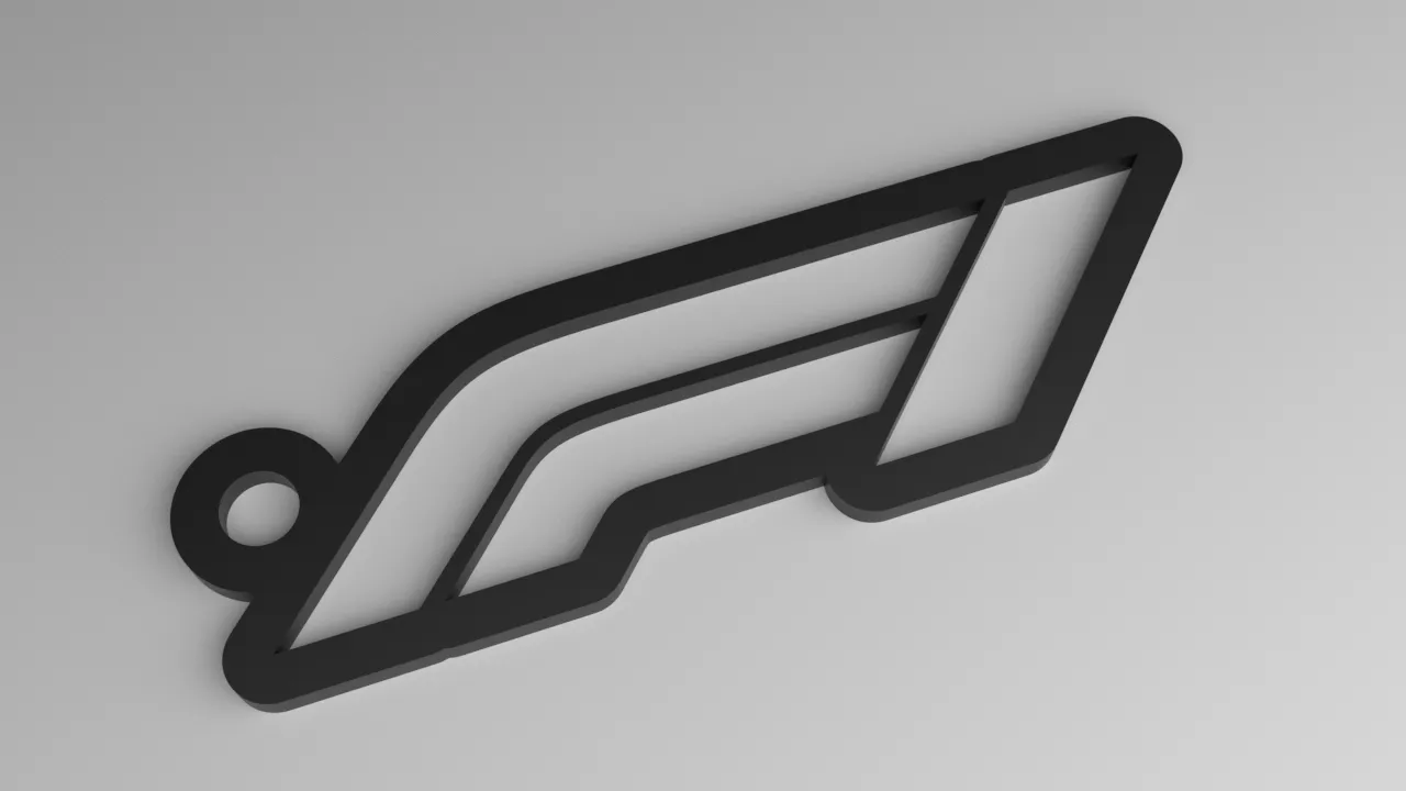 F1 Keyring - Formula 1 Logo Contoured (Punched) by Vector3dArt ...