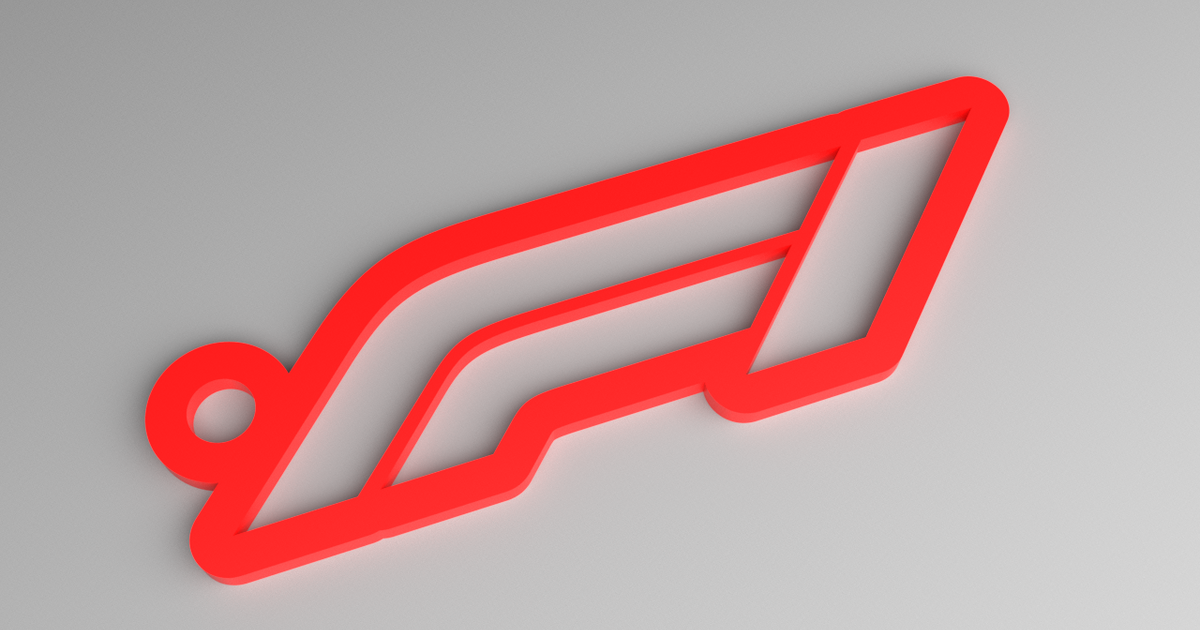 F1 Keyring - Formula 1 Logo Contoured (Punched) by Vector3dArt ...
