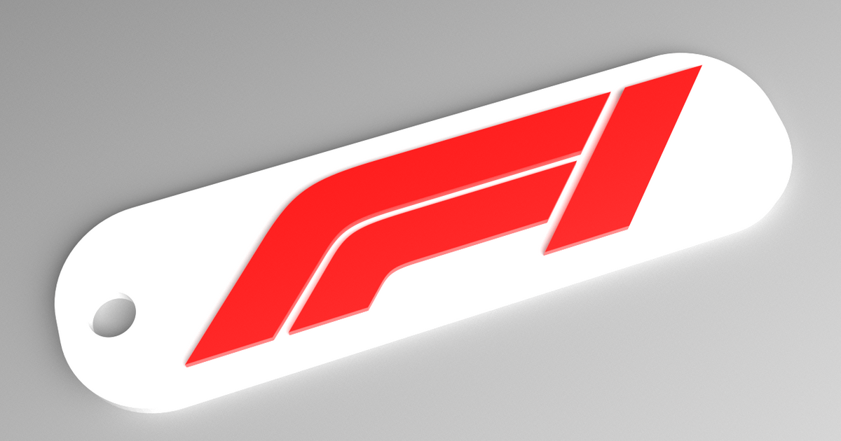 F1 Keyring - Formula 1 Logo Fob (Raised) by Vector3dArt | Download free ...