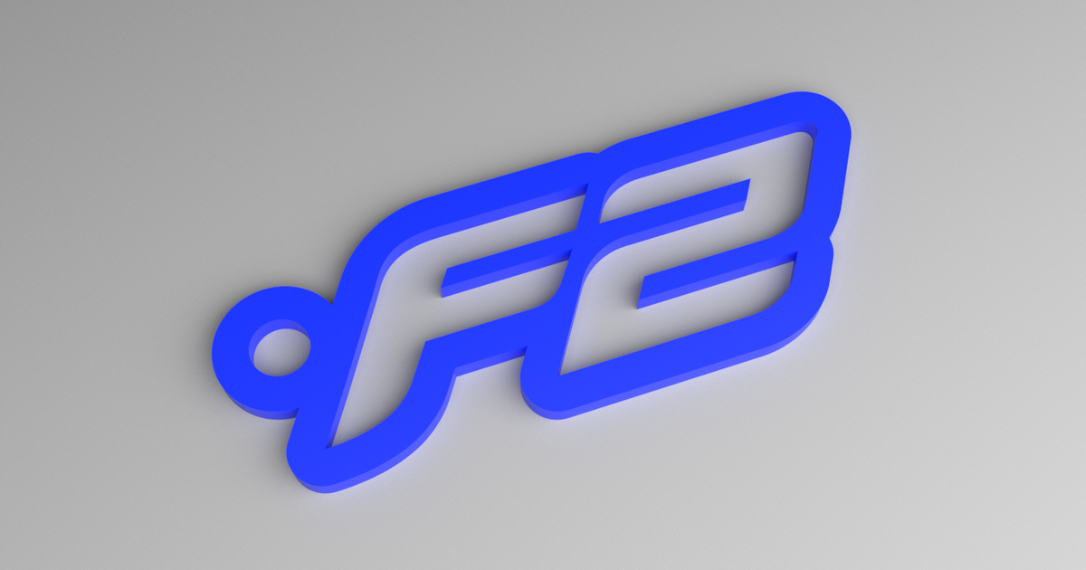 F2 Keyring - Formula 2 Logo Contoured (Punched) by Vector3dArt ...