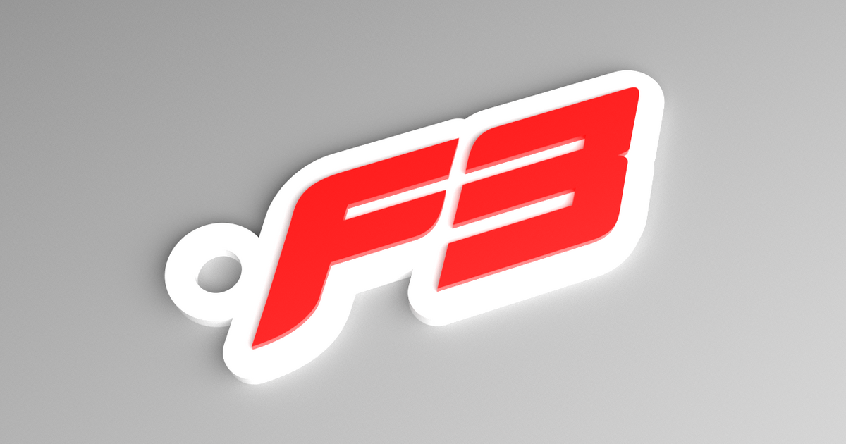 F3 Keyring - Formula 3 Logo Contoured (Raised) by Vector3dArt ...
