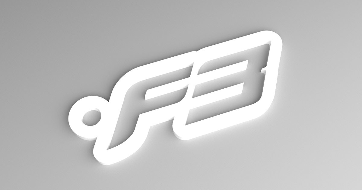 F3 Keyring - Formula 3 Logo Contoured (Punched) by Vector3dArt ...
