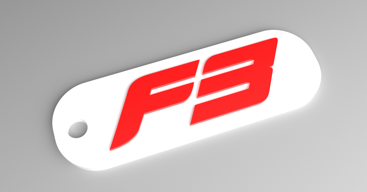 F3 Keyring - Formula 3 Logo Fob (Raised) by Vector3dArt | Download free ...