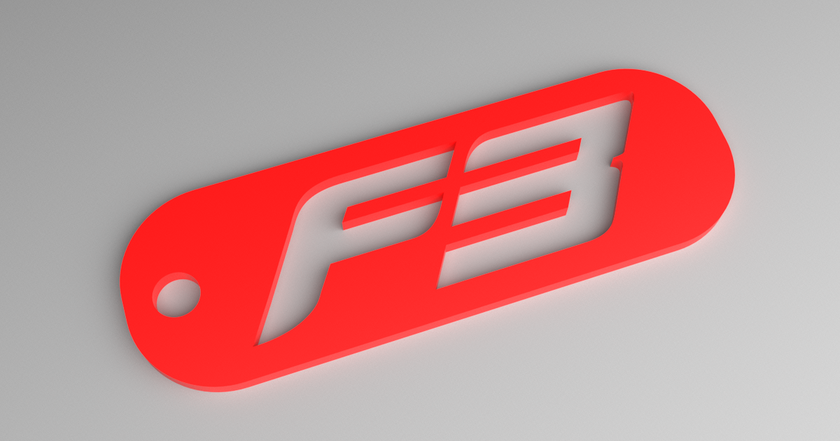 F3 Keyring - Formula 3 Logo Fob (Punched) by Vector3dArt | Download ...