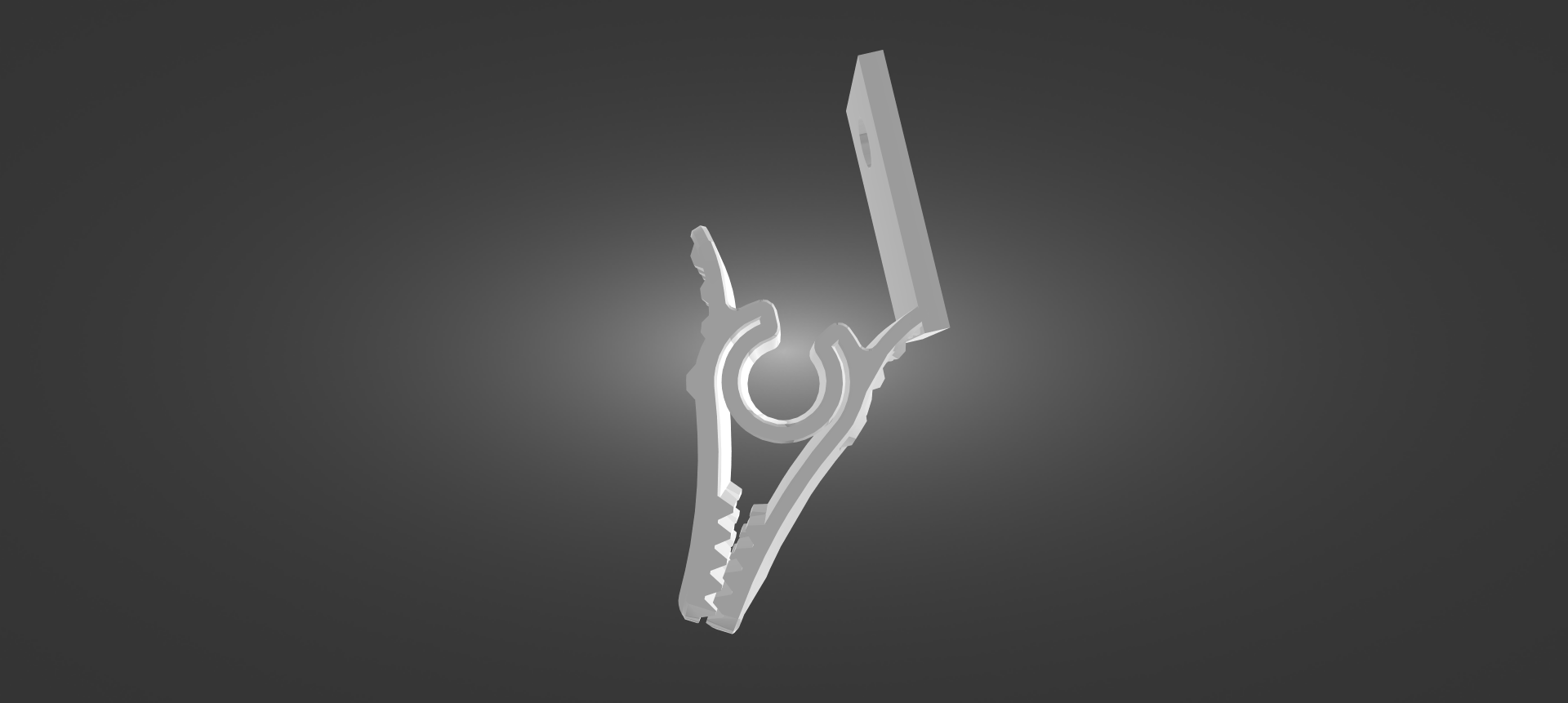 Wall mount crocodile clip (remix) by bob92553 | Download free STL model ...