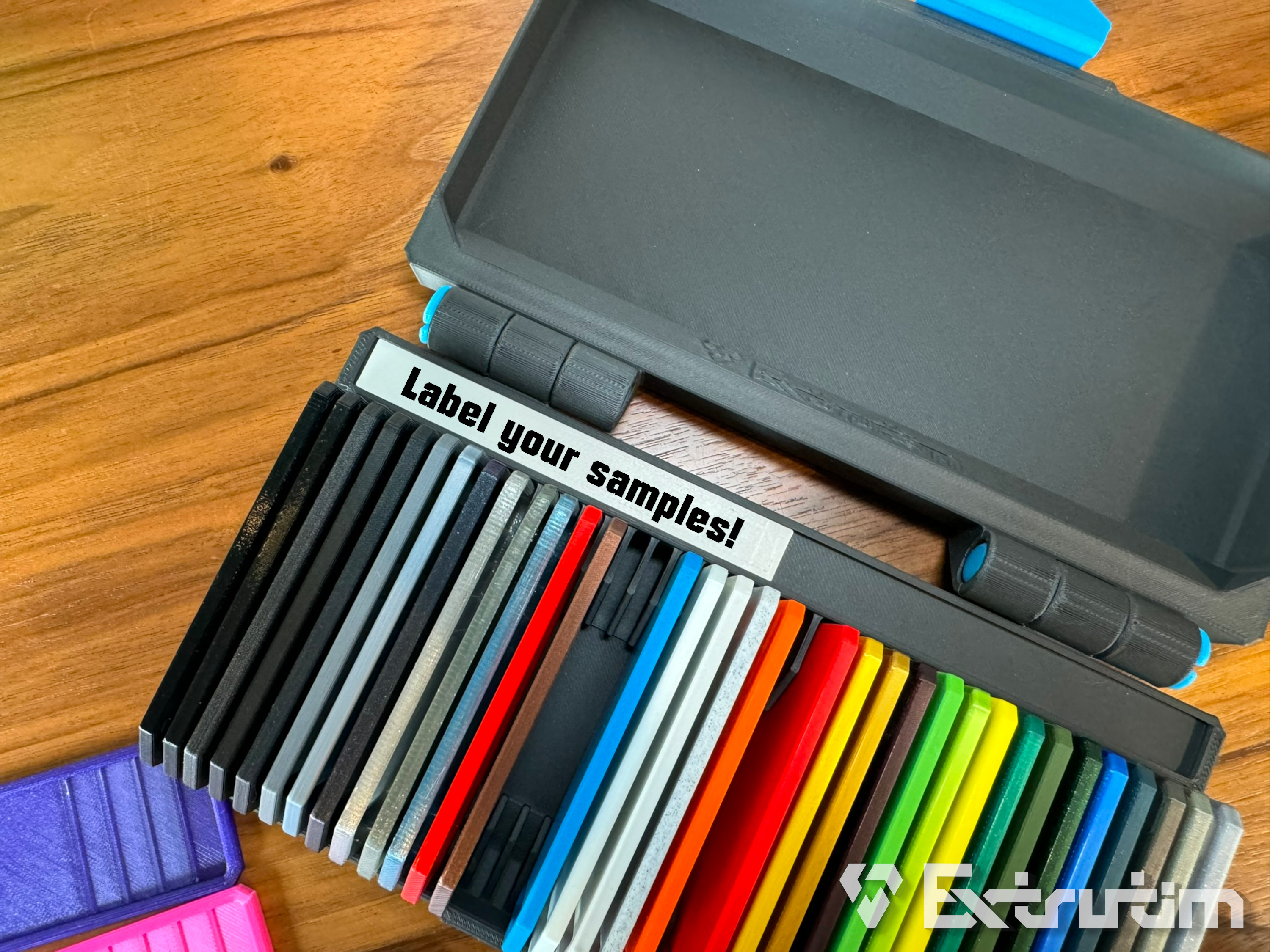 Filament Sample Box | Infill / Color Swatch | Fully Printable par ...