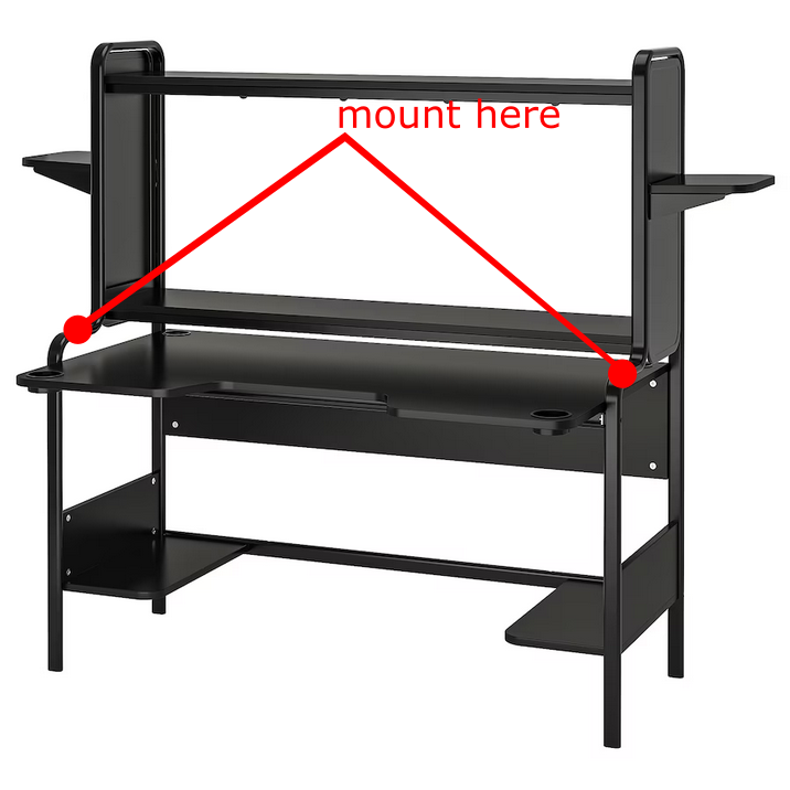 RFID mount for IKEA FREDDE desk by Staniol | Download free STL model ...