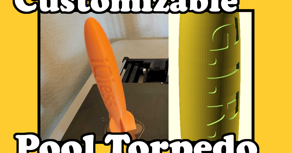 Customizable Pool Torpedo by iqless | Download free STL model ...
