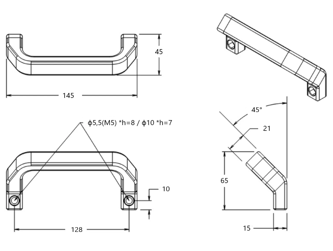 Angled and straight handle by Nieuniknione | Download free STL model ...
