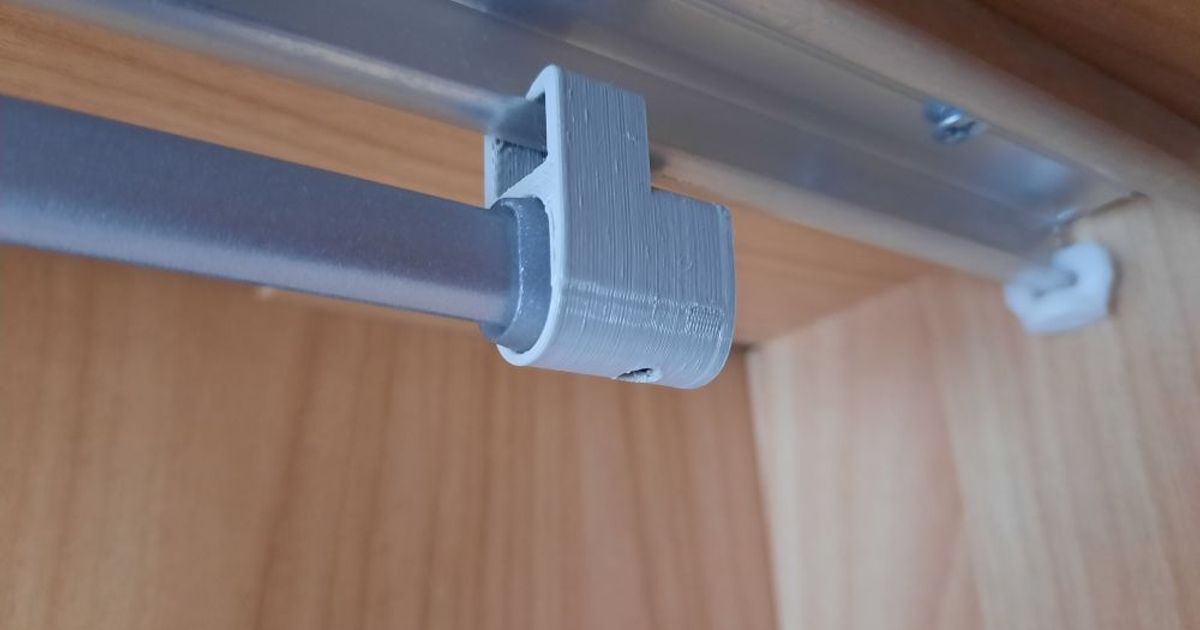 Caravan curtain rod adapter by Ender | Download free STL model ...