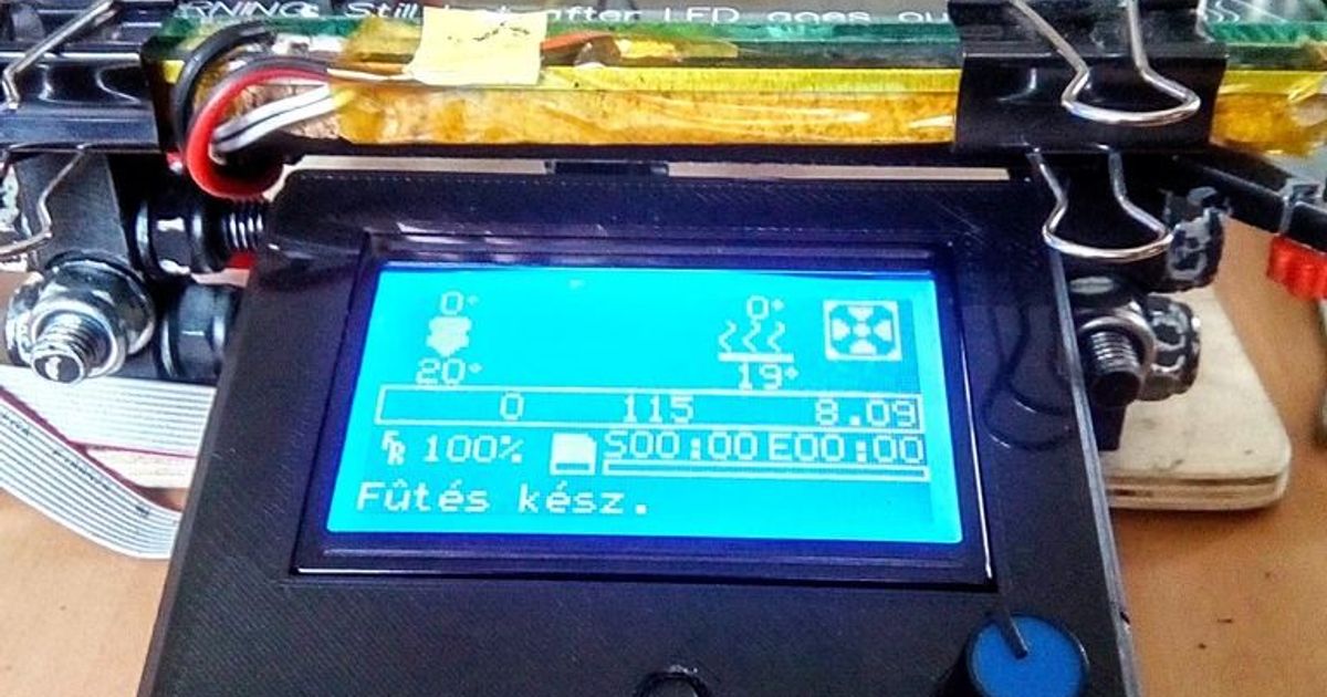 prusa i3 rework 1.5 RepRapDiscount Full Graphic Smart Controller Holder ...