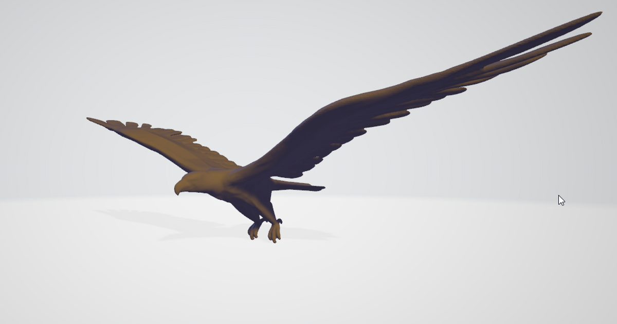 Low Detail Bald Eagle by Sci3D | Download free STL model | Printables.com