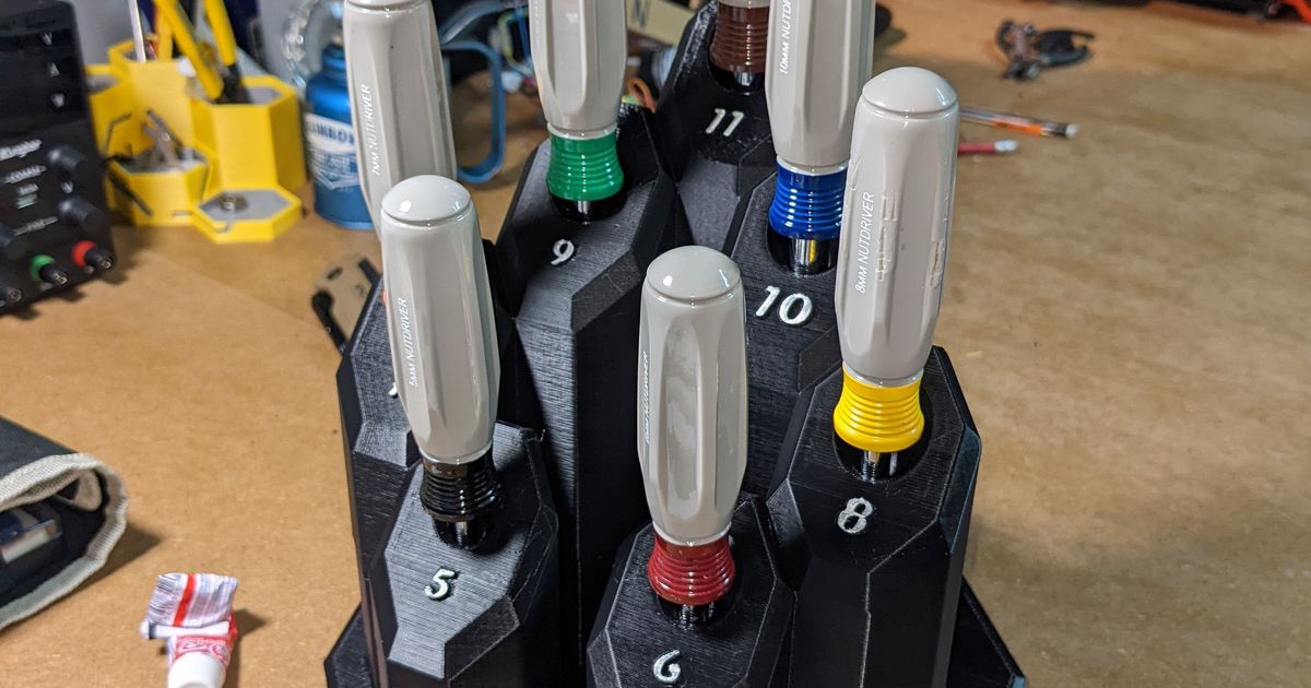 Absolute Bonkers Nut Driver Rack by FMD | Download free STL model ...