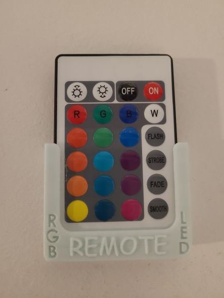 RGB-LED Remote Mount with Text Option by DJMac | Download free STL ...