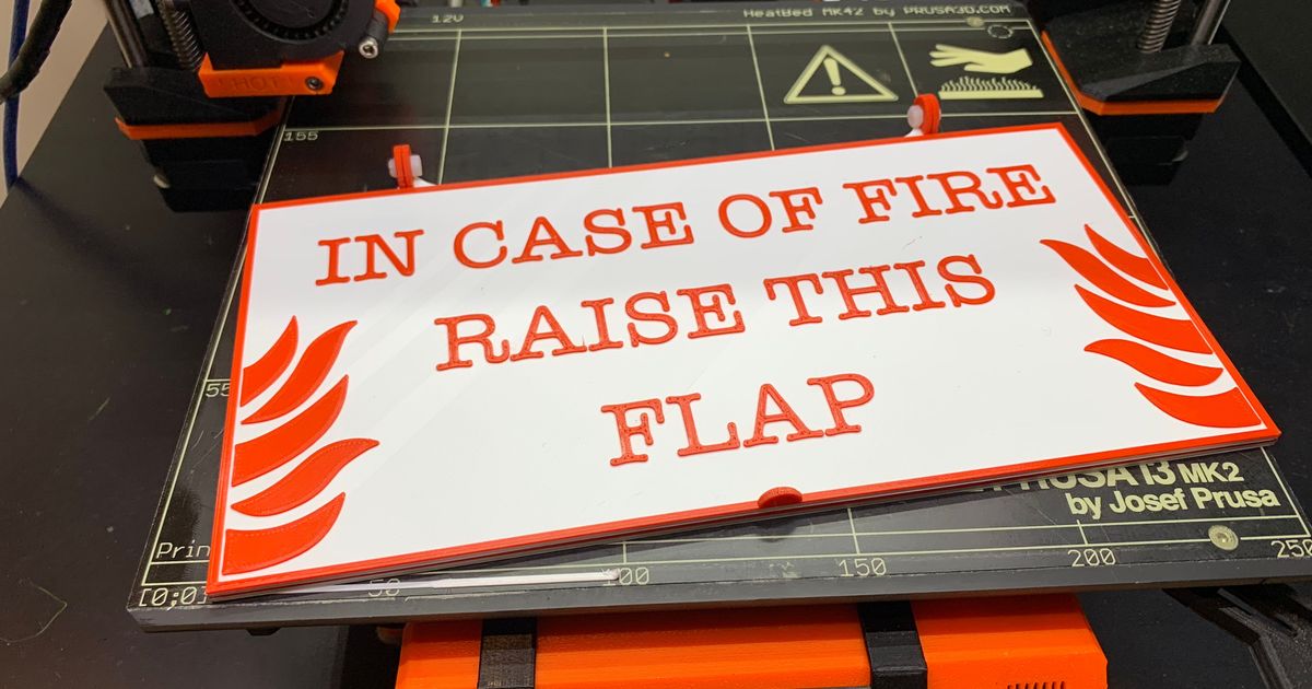 In Case of Fire sign by tgsparky77 | Download free STL model ...