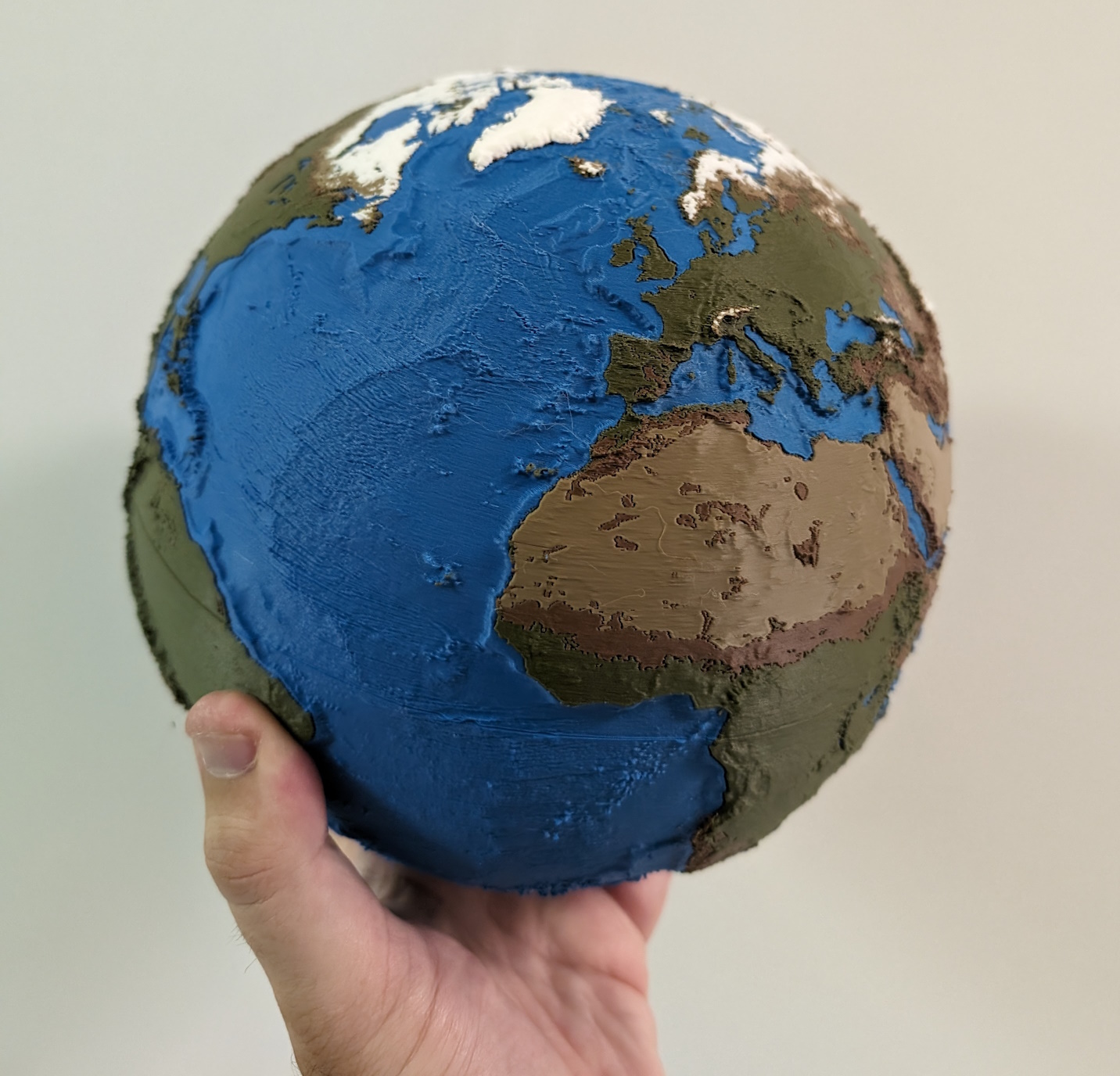 5-Color Topographic Earth Globe by Oak | Download free STL model ...