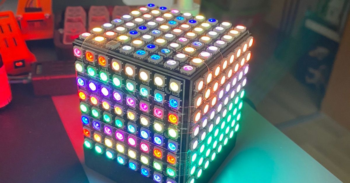 LED matrix cube by Hasenpups | Download free STL model | Printables.com