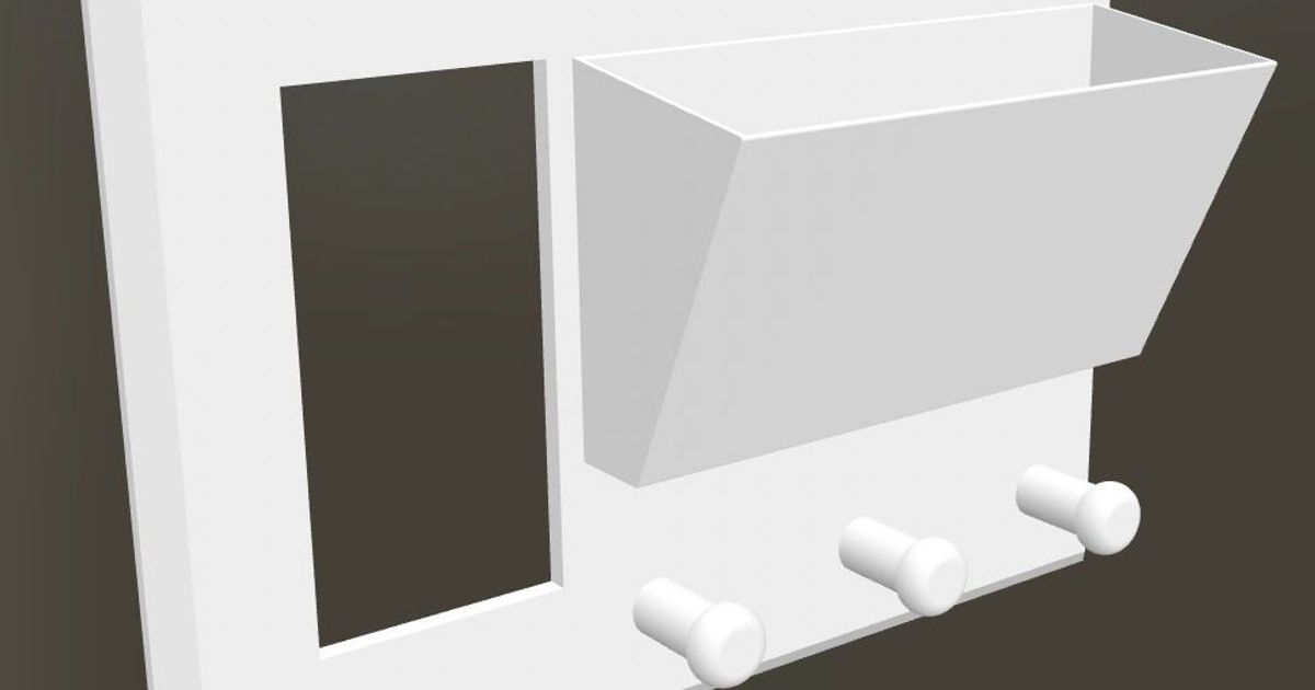 Wall Plate Key Hanger & Card Holder by ivan | Download free STL model ...