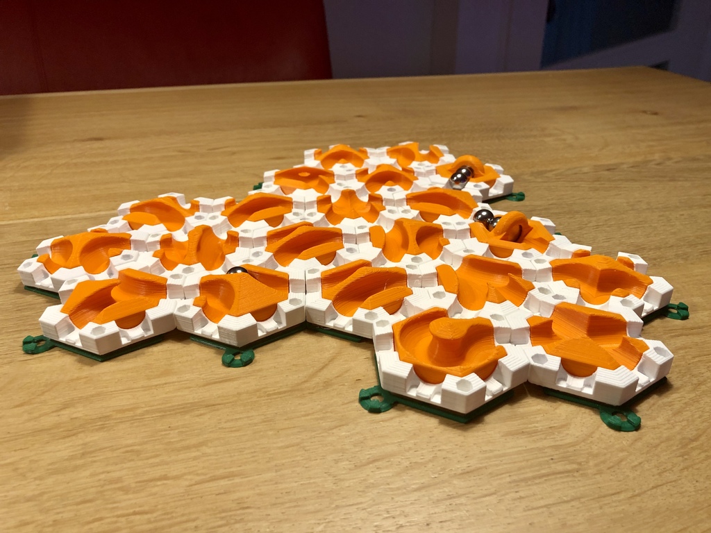 Marble track - horizontal loop (gravitrax compatible by using my 6 ...