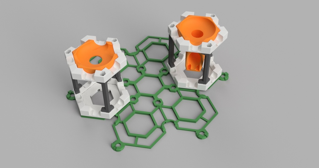 marble track - drop tube (gravitrax compatible by using my 6 exits ...