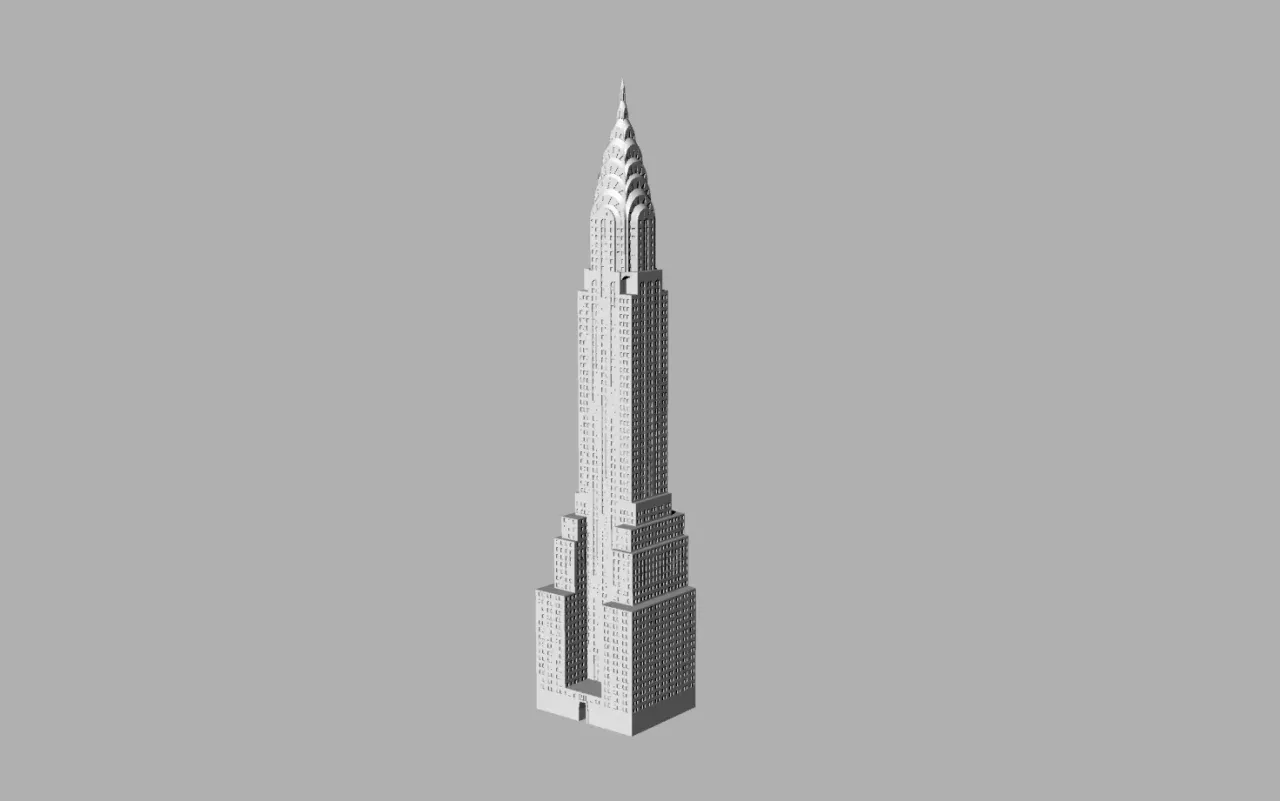 The Chrysler building with windows by thiago ennes | Download free STL ...