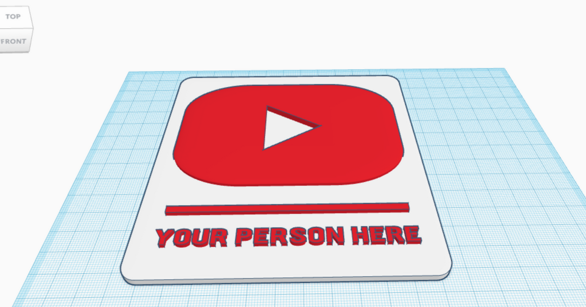 Youtube Play Button Award Plaque by SeanG | Download free STL model ...