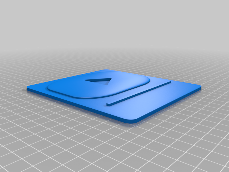 Youtube Play Button Award Plaque by SeanG | Download free STL model ...