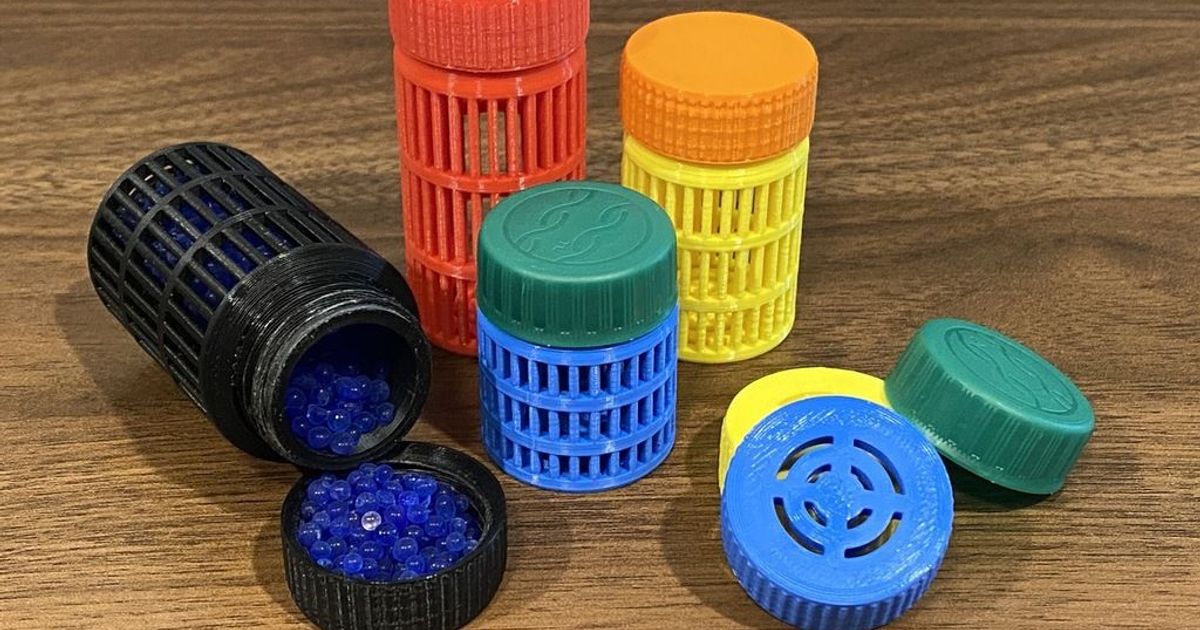 Desiccant & Small Parts Container with PET Bottle Cap Size PCO1881 Lids ...