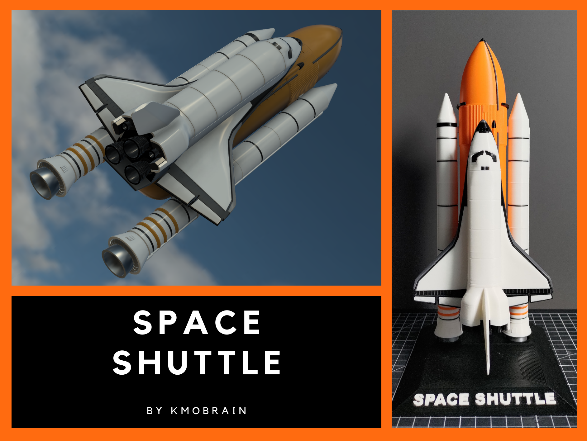 SPACE SHUTTLE (Multi Parts) 1:200 by Kmobrain | Download free STL model ...