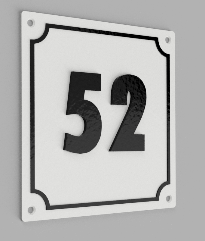 Housenumberplate by gjlp25 | Download free STL model | Printables.com