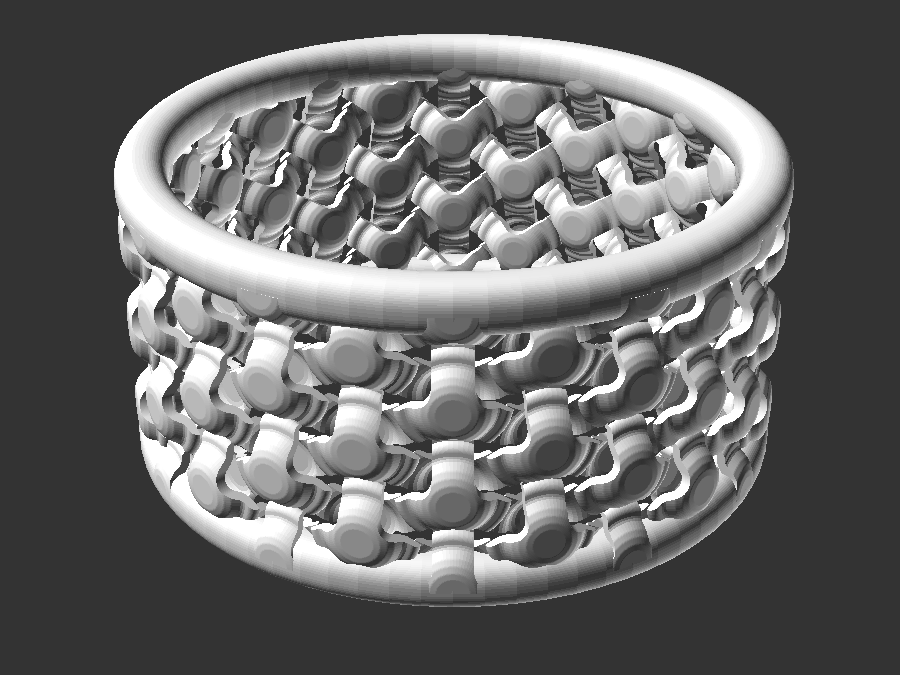 Tri Hex Mesh Bracelet by Jack | Download free STL model | Printables.com