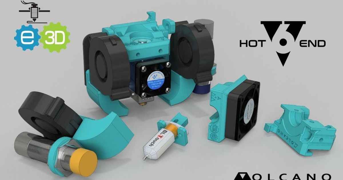 CR-10 Heavy Duty customisable modular e3D V6 mount Volcano 5015 ABL por ...