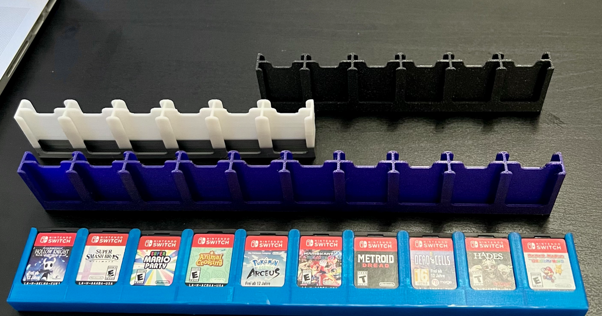 Parametric Nintendo Switch Cartridge Holder by m4r20qi | Download free STL model | Printables.com