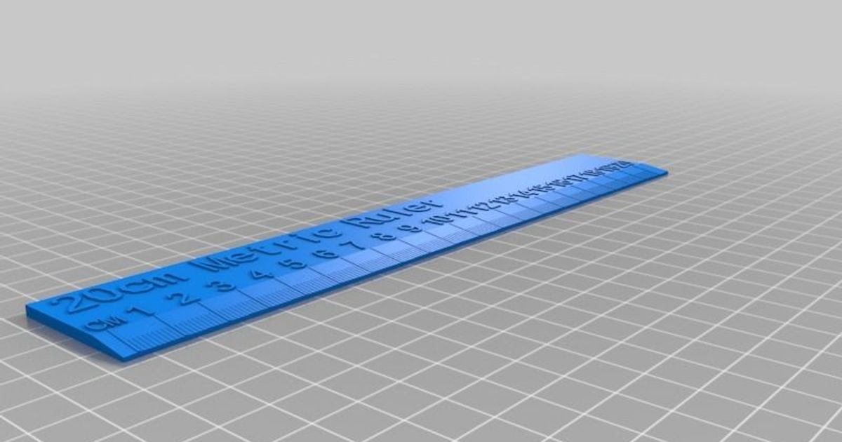 20cm Metric Ruler by joiseystud | Download free STL model | Printables.com