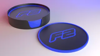 Formula 2 Fridge Magnet - Contoured F2 Logo by Vector3dArt | Download ...