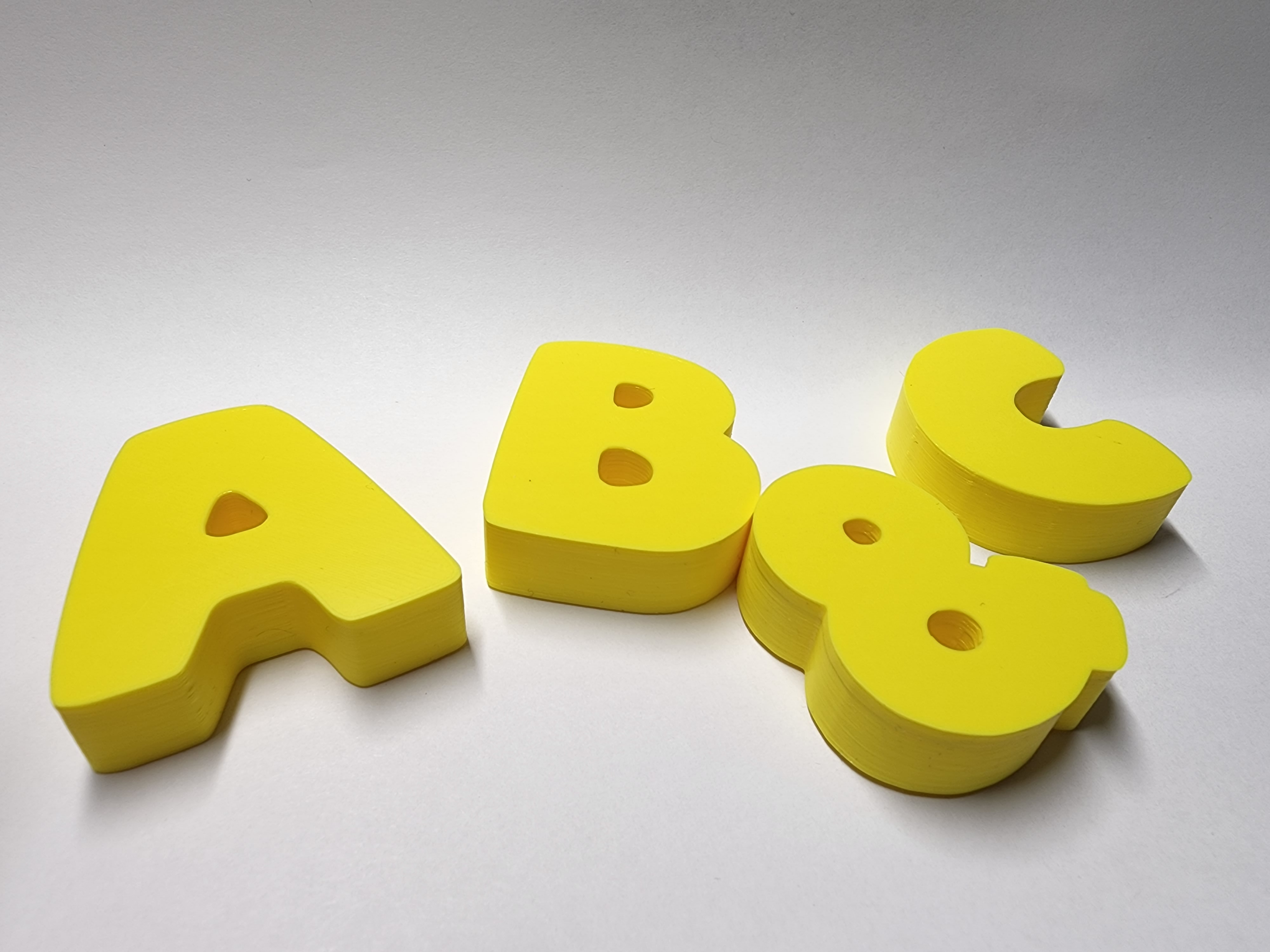 Chunky Alphabet Fridge Magnets by iron_harrier | Download free STL ...