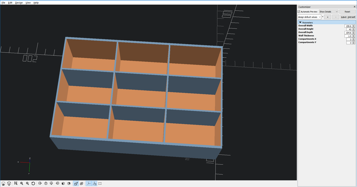 Openscad Compartment Tray Configurator by Meganoodle | Download free ...