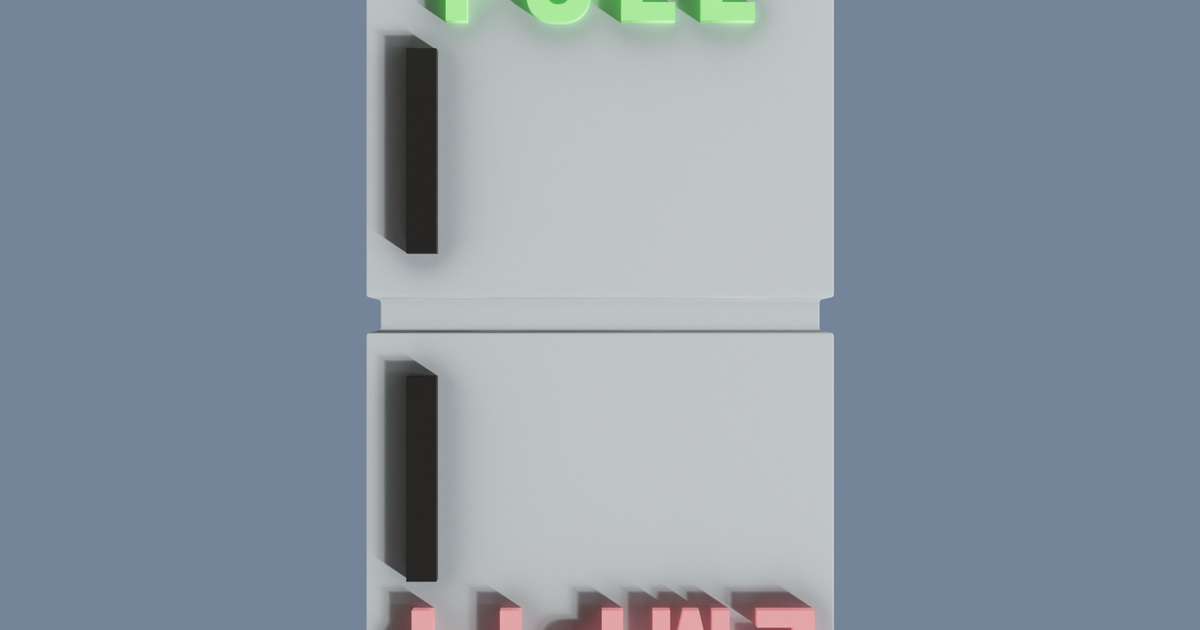 Full Empty Refrigerator Magnet by wiinke | Download free STL model ...