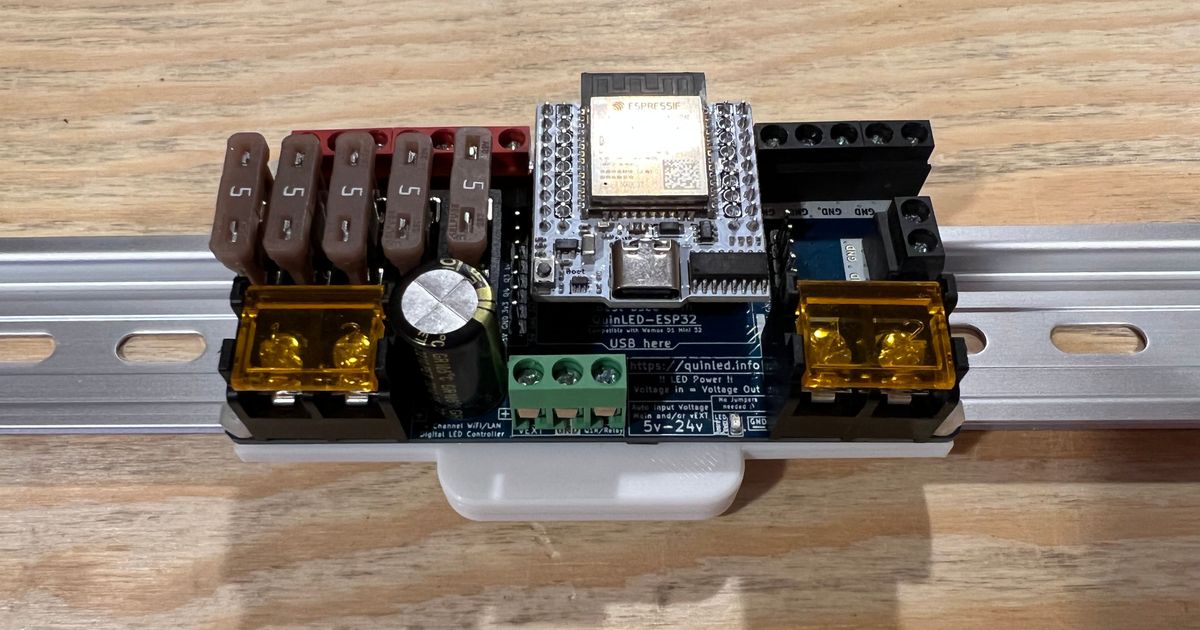 QuinLED-Dig-Quad DIN Rail Mount by Christopher Masto | Download free ...
