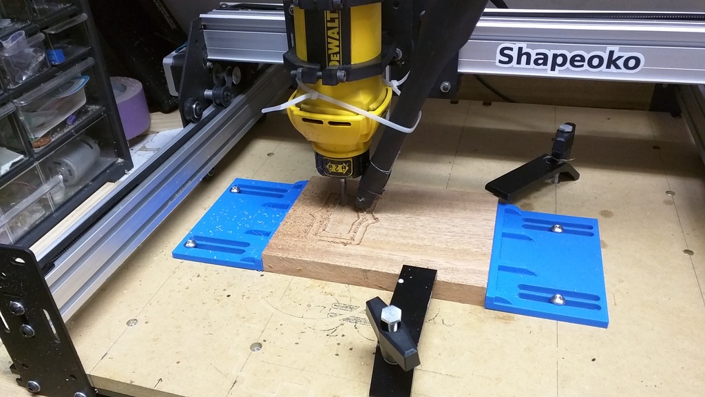 Horizontal Work-Holding Clamps for Shapeoko 2 X-Carve by Frank G ...